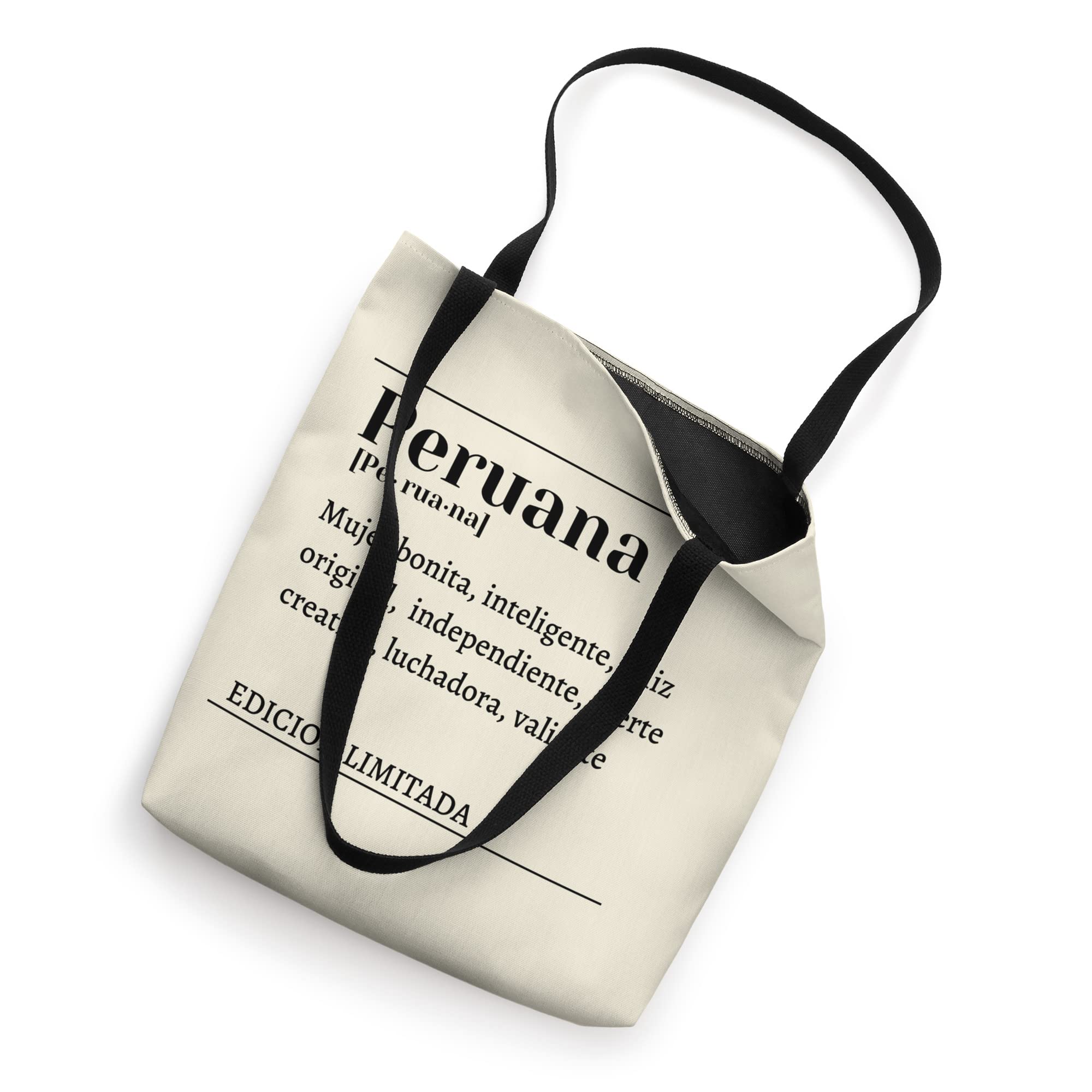 Peruana Mujer Peruvian Women Girl Latina Dictionary Spanish Tote Bag