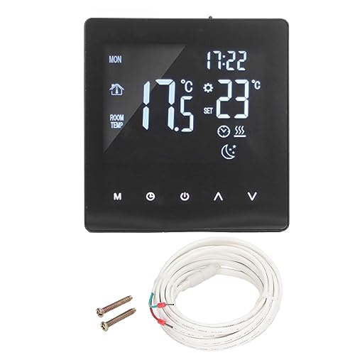 LCD Display Thermostat, Digital Thermostat NTC Temperature Sensor Low Consumption IP20 Protection AC90β240V Versatile for Floor Heating (K2MRH3A WiFi)