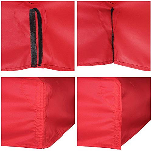Yescom 10'x10' Gazebo Top Replacement for 1 Tier Outdoor Canopy Cover Patio Garden Yard Red Y0041002