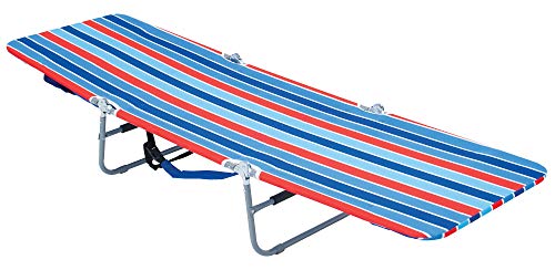 Ostrich Chaise Lounge Beach Chair for Adults with Face Hole (Red) and Rio Beach Portable Folding Backpack Beach Lounge Chair with Backpack Straps and Storage Pouch (Blue and Red)