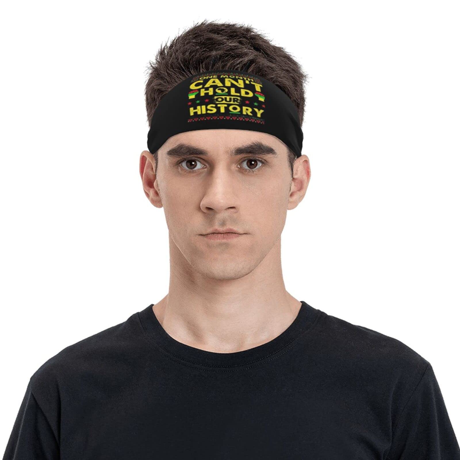 One Month Can't Hold Our History Running Headband for Men Outdoor Sports Workout Sweatband