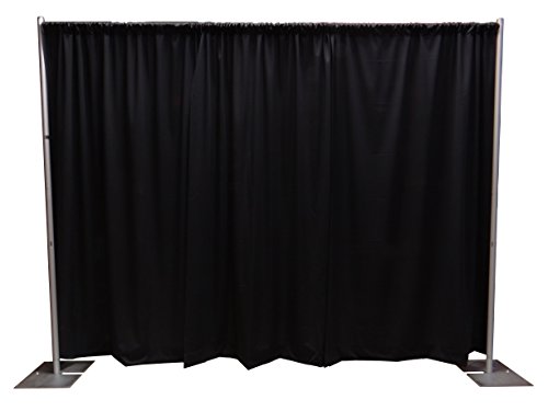 OnlineEEI, Portable Backdrop or Room Divider Kit With Carrying Bag, Black Drapes