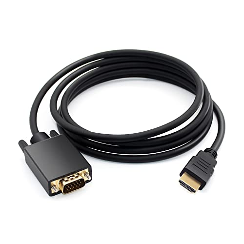Sorthol HDMI to VGA Cable, 1080P HDMI Male to VGA Male M/M Video Converter Cord VGA Adapter Support Convert Signal from HDMI Input Laptop PC HDTV to VGA Output Monitors Projector