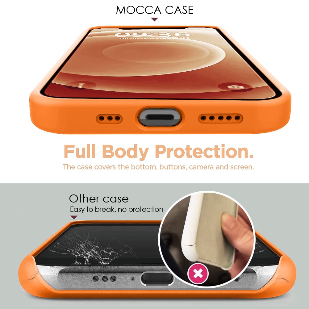 MOCCA Compatible with iPhone 12 Case, iPhone 12 Pro Case 6.1inch with Ring Kickstand |Super Soft Microfiber Lining|Anti-Scratch Full-Body Shockproof Protective Case for iPhone 12/12 Pro - Stone