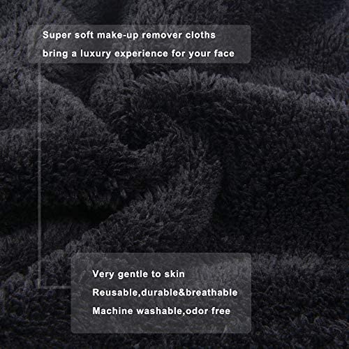 KinHwa Reusable Makeup Remover Cloths Soft Microfiber Face Cleansing Cloth Magically Remove Cosmetics Only with Water 6inch x 12inch 6 Pack White
