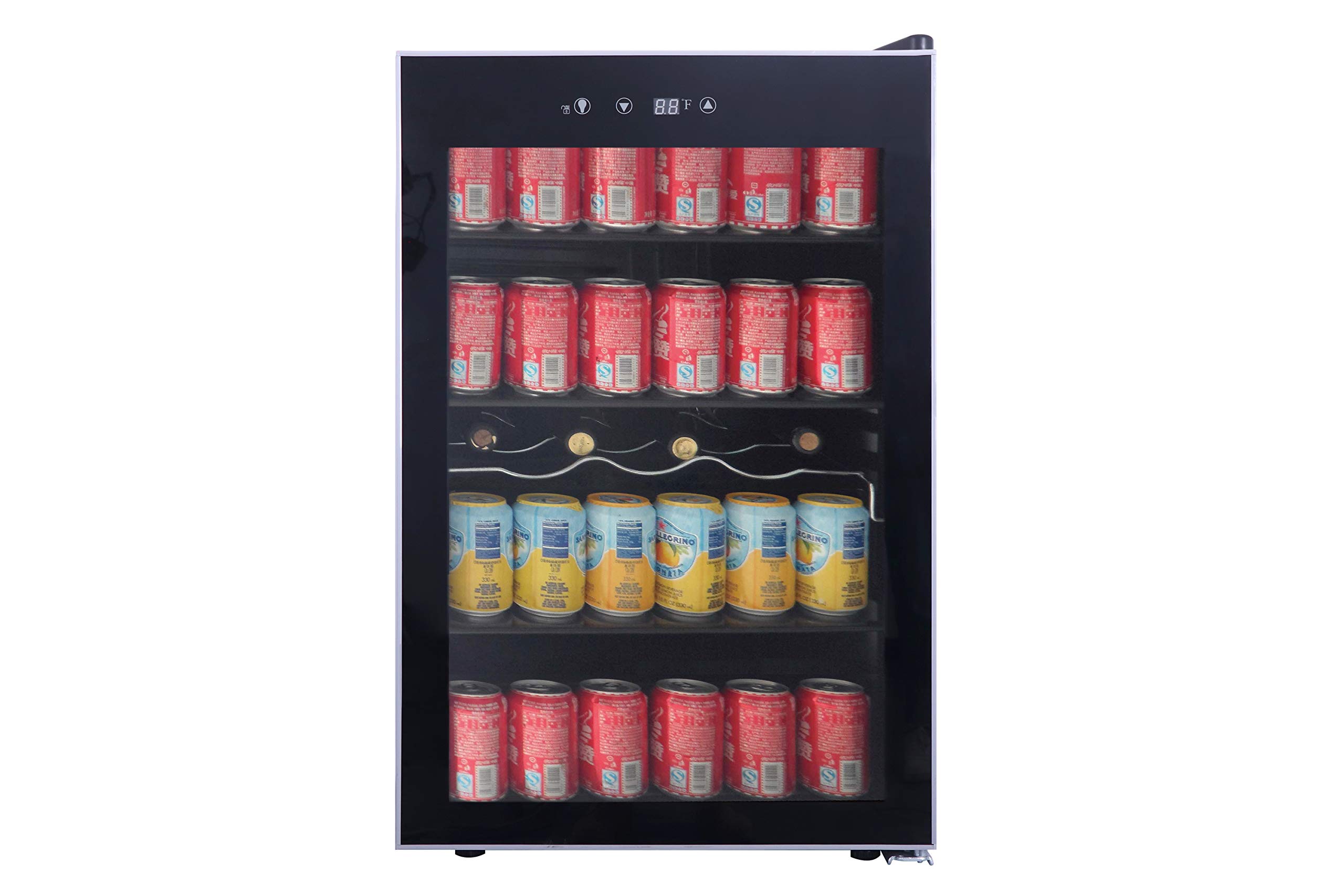 RCA RMIS1530 Freestanding Beverage Center Cooler Fridge Fits Wine, 110 can or 36 bottles, Black