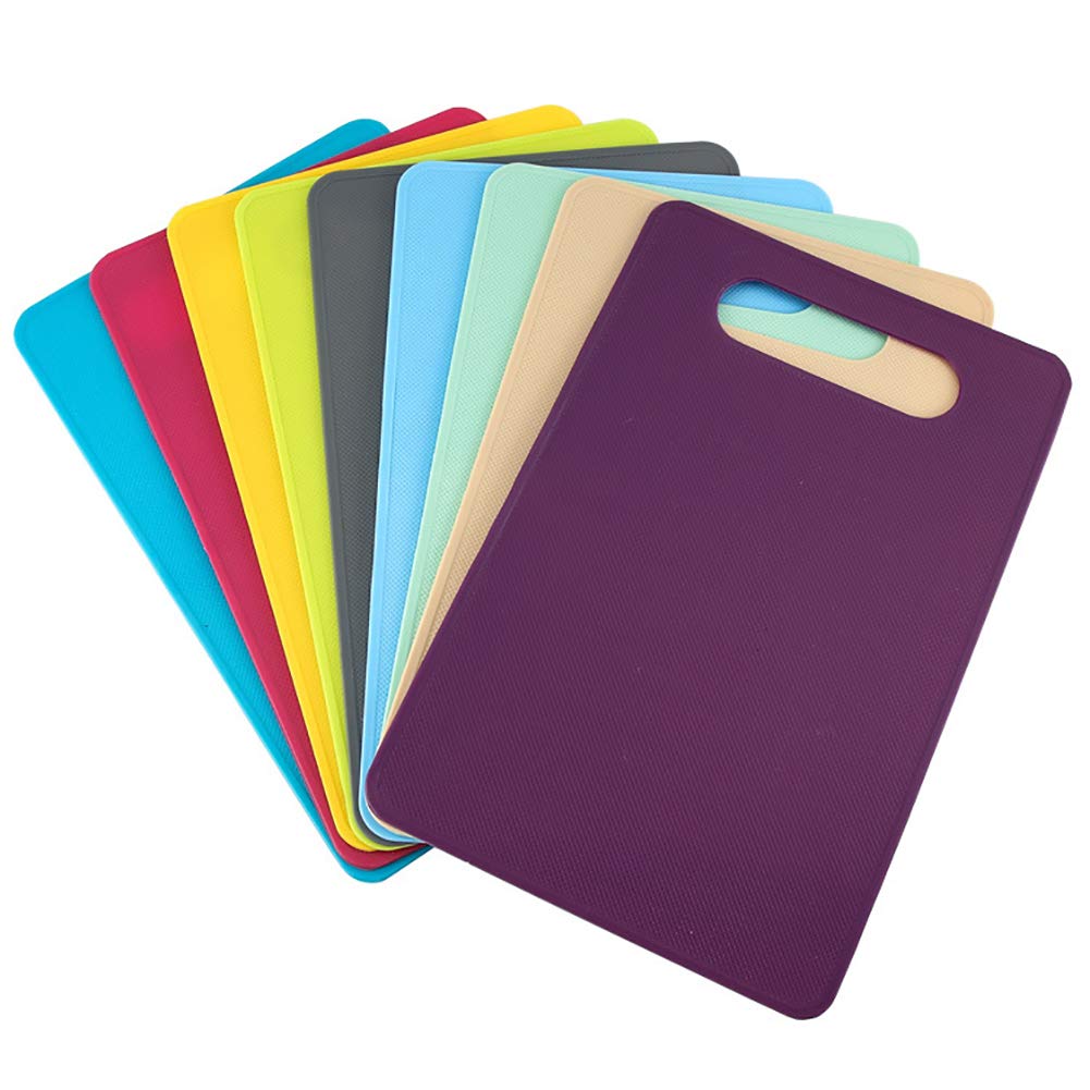 SoundsBeauty Fashion Durable Nonslip Plastic Chopping Board Food Cutting Block Mat Tool Kitchen Cook Supplies Apricot