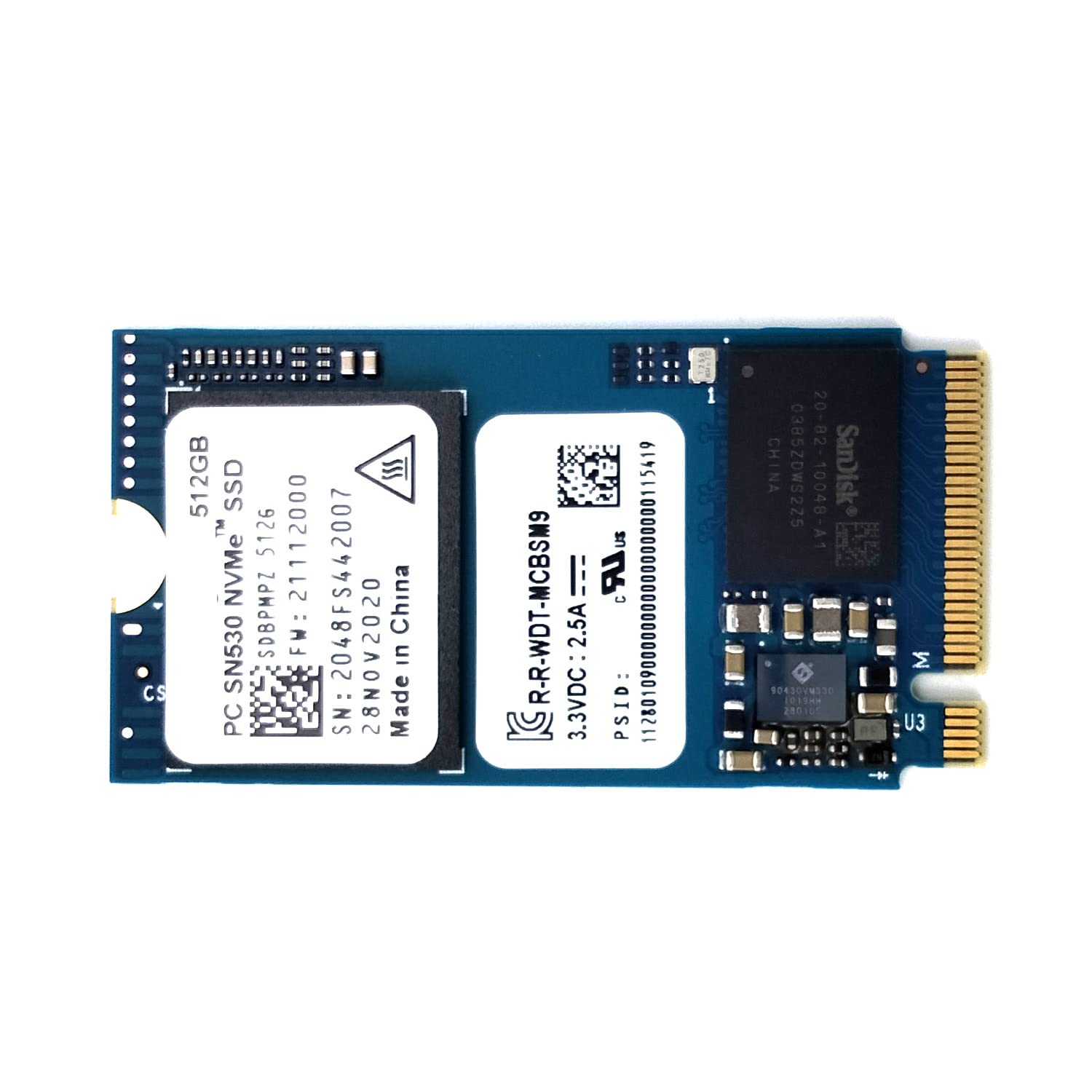 Yassdwbn SSD SN530 2242 512GB M.2 PCIe 3.0×4 NVME PCIE Solid State Drive