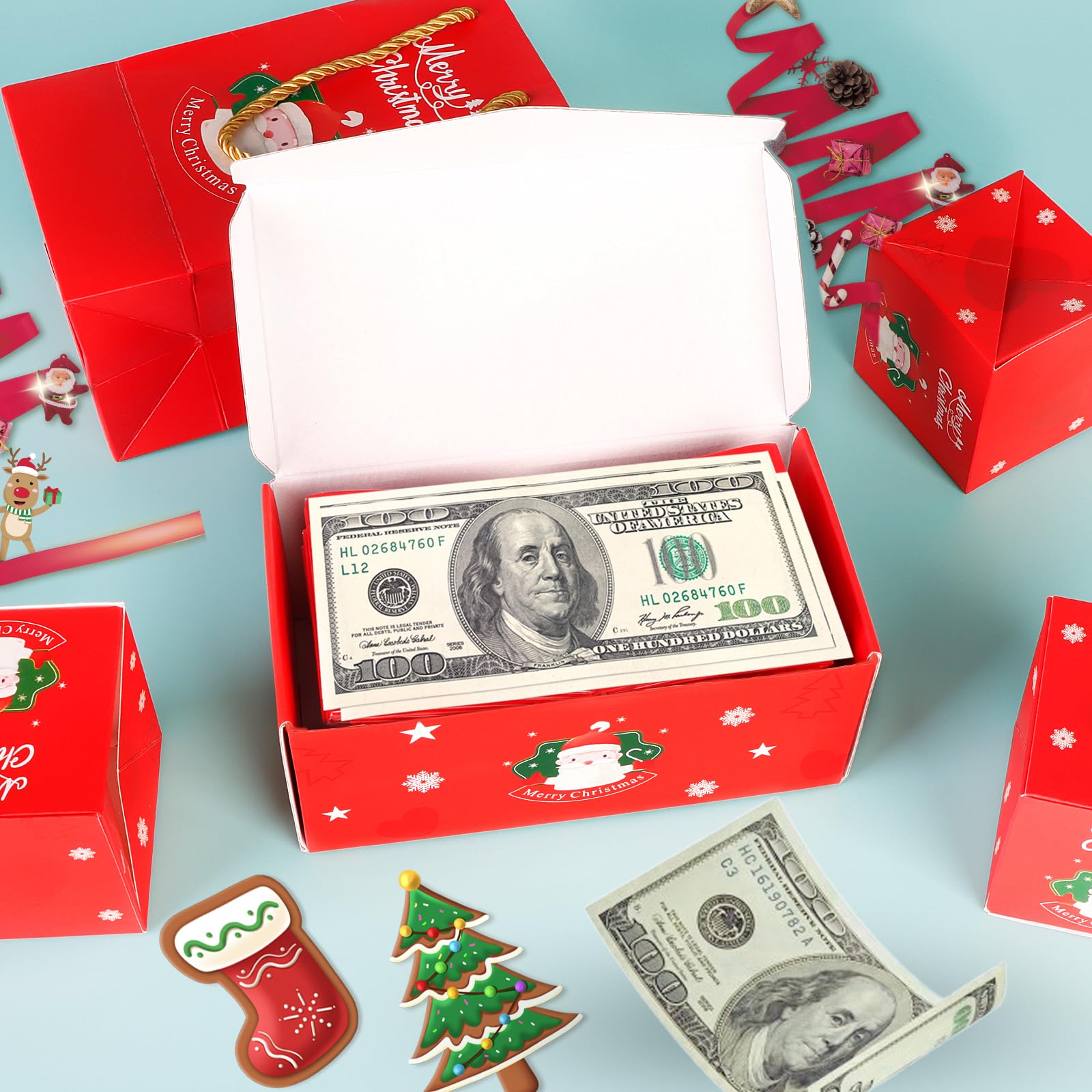VisTapex 12 Boxes Surprise Gift Box Explosion Explosion Gift Box Surprise Box Gift Box For Money Surprise Gift Box Explosion Christmas Exploding Gift Box Christmas Boxes(Red