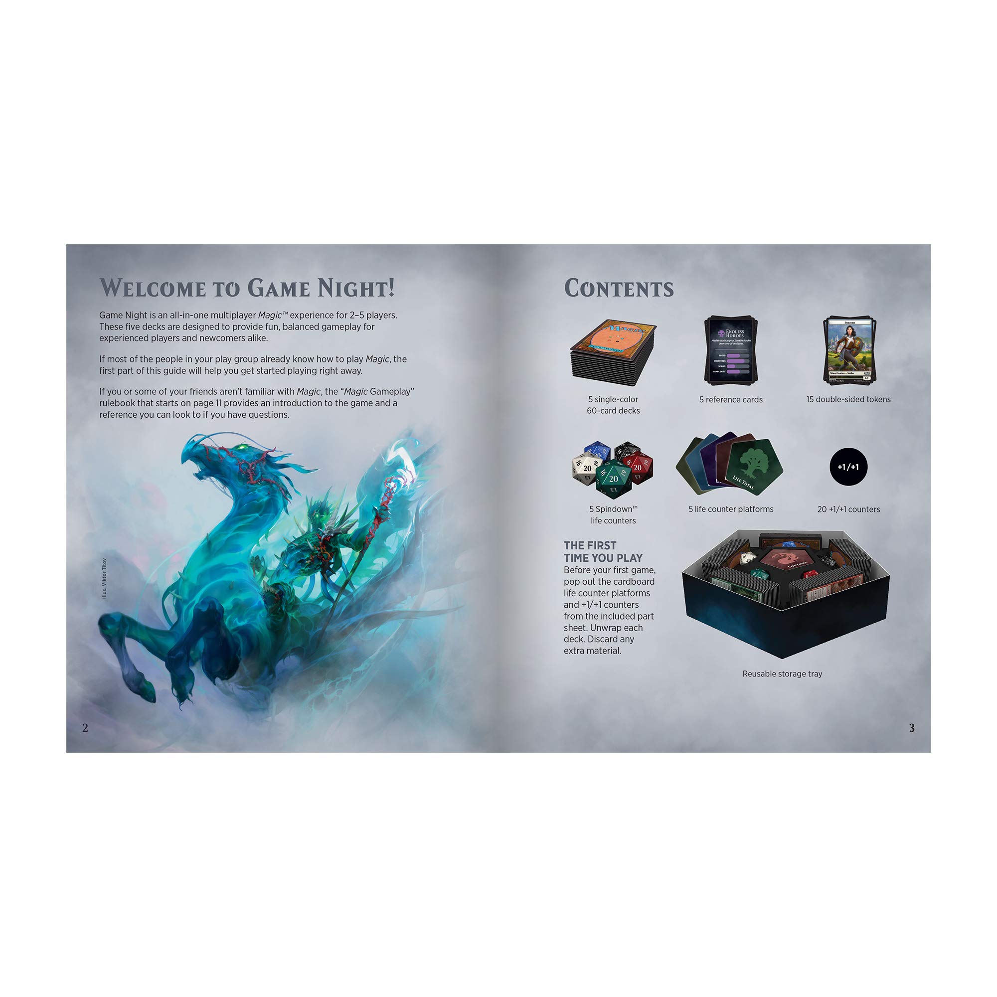 Magic: The Gathering Magic Game Night 2019 | Card Game For 2β5 Players | 5 Decks | 5 Dice | Accessories