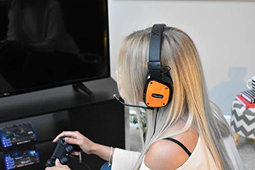 X Rocker, 5188001, XH2 Headset with Microphone, 6.89 x 3.35 x 8.07, Black/Orange