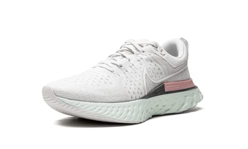 Nike Women's React Infinity Run Flyknit 2 Shoe, Pure Platinum Brt Crimson Sunset Pulse Football Grey White, 9.5