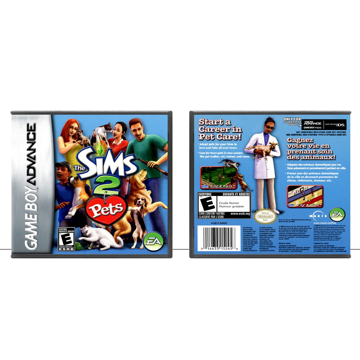 Sims 2, The: Pets | (GBA) Game Boy Advance - Game Case Only - No Game