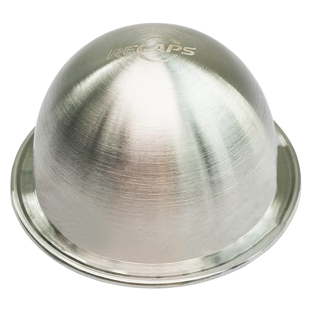 RECAPS Only 1 Stainless Steel Refillable Filter Reusable Pod Compatible with Vertuoline Coffee Makers BUT Not All 230ml (Only 1 Pod, Aluminum Seals Lids excluded)