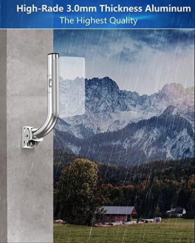 Universal Adjustable TV Antenna Mount 14" Inch Weather Proof J Pole, Wireless Bridge Bracket Mount for Outdoor Point to Point AP Access Point Client Bridge CPE, Antenna Mounting Pole, 1-Pack