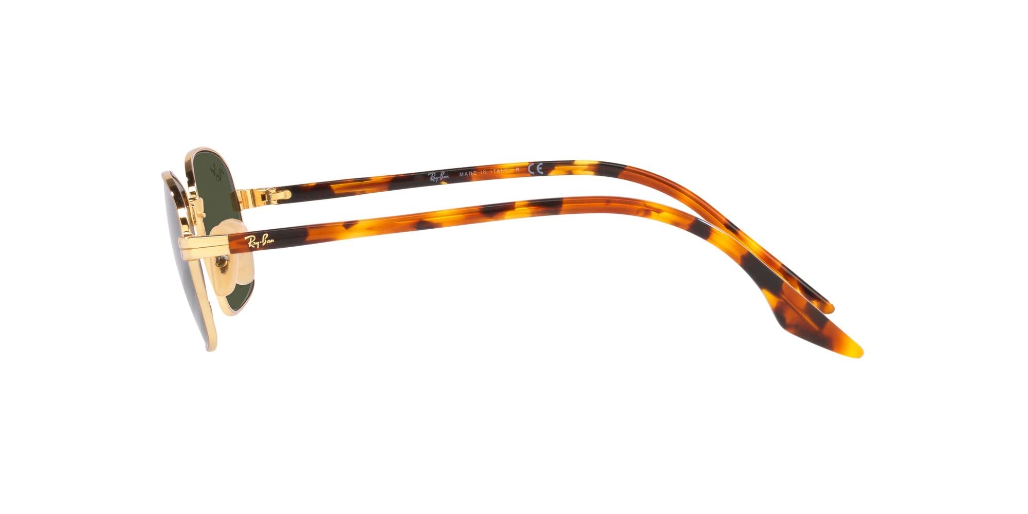 Ray-Ban RB3690 Square Sunglasses, Gold/Green, 51 mm
