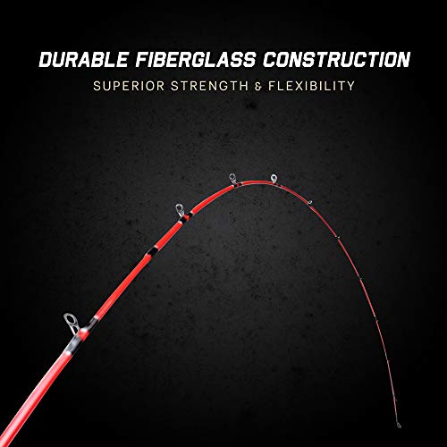 Lamiglas Ultra Light Cast/Troll Jared Johnson Fiberglass Team Kokanee Casting Rod-2 Piece CGR762L Red 7β6"