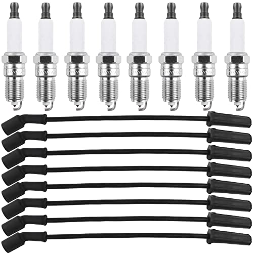 Professional Spark Plug Wires Set 41-962 and 9748HH, Replace OE 9748HH, WGM48, 88862397, 88862385, 19297035 for LS2 LS3 LS4 LS7 V8 Engines
