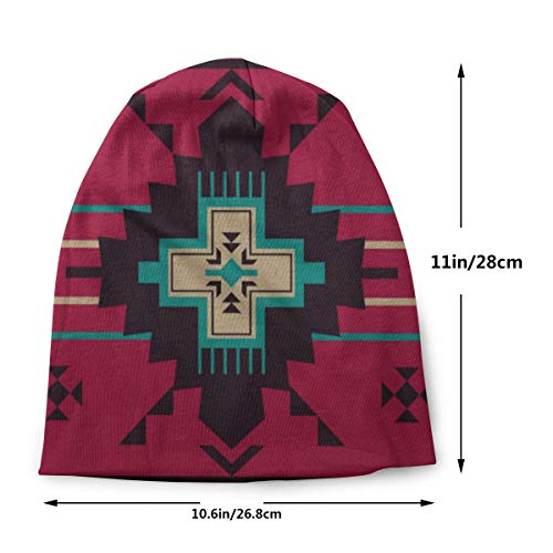 Native Southwest American Indian Aztec Navajo Knit Beanie Hat Cap Winter Caps Hats Cuffed Plain Skull Cap for Men Women