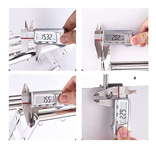 XMCX Foldable Clothes Drying Rack Wall Mounted 5 Rails Dryer Retractable Airer Bathroom Towel Rail Hooks Washing Cloth Line Stainless Steel Extendable Easy Storage (Size : 40cm)