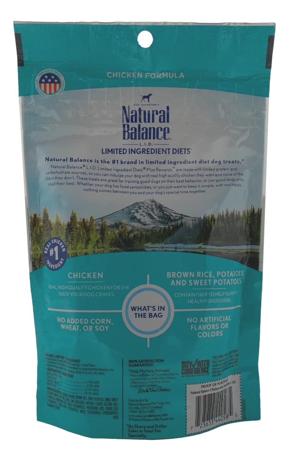 Natural Balance L.I.D. Mini Rewards Chewy Bites Dog Treats 3 Flavor Bundle - (1) Each: Lamb, Duck, Chicken (4 Ounces) - Plus Fun Animal Facts Booklet Bundle