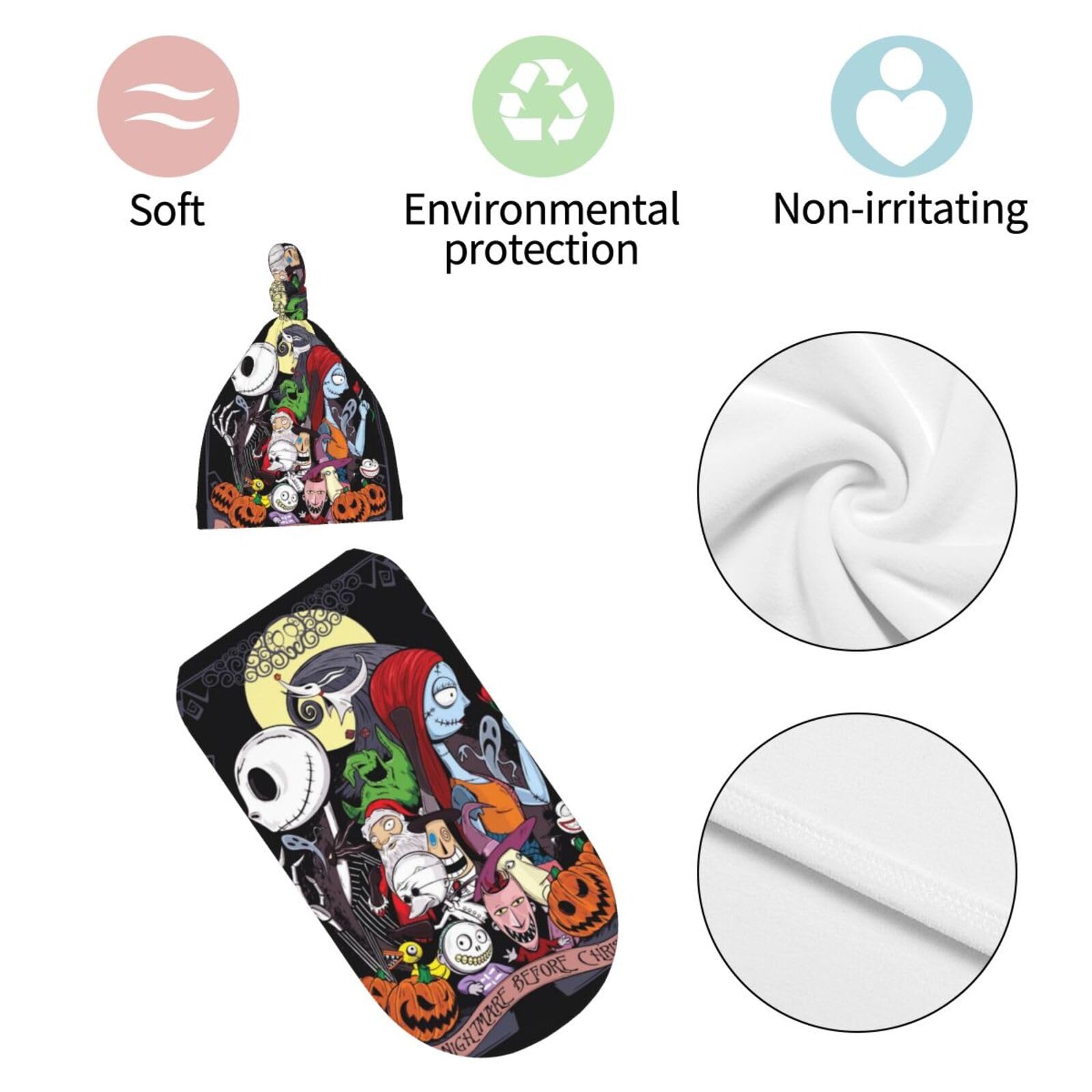 LUFCVEQ Swaddle Set Swaddle Blanket for Newborns Swaddle Blanket with Skull Pumpking