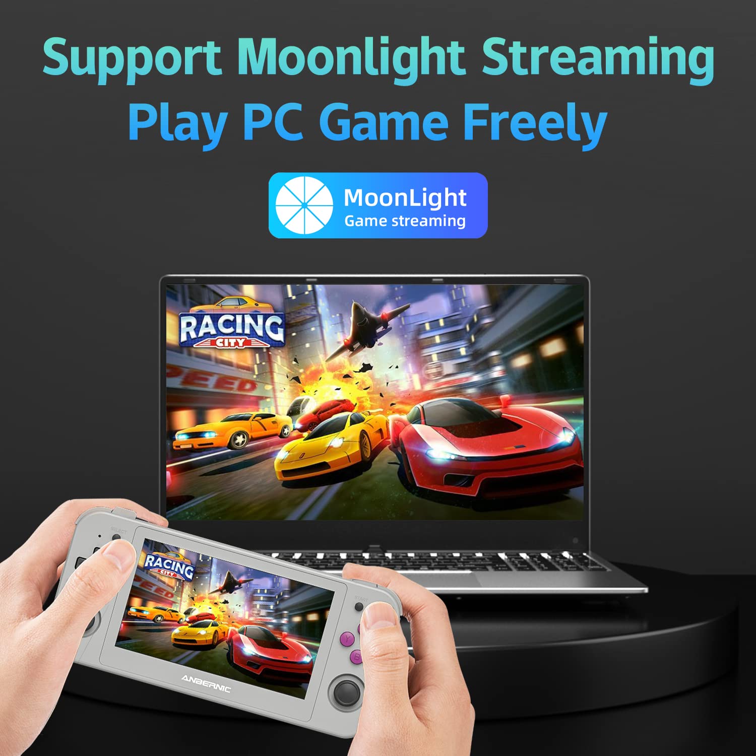 RG505 Handheld Game Console Android 12 Unisoc Tiger T618, 5G WiFi 4.2 Bluetooth 4.95-inch OLED Touch Screen 128G TF Card 3172 Classic Games (RG505-Gray)