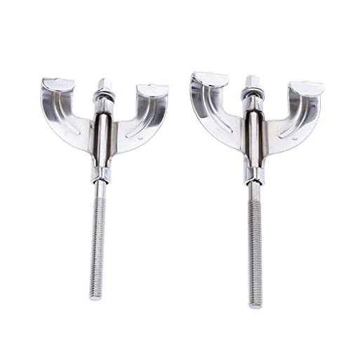 LoveinDIY 16x Durable Bass Drum Claws Hook W/Tension Rods Mount Replacement Chrome