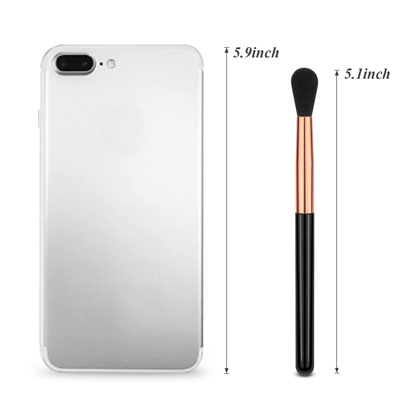 Uorpoto Fluffy Eyeshadow Lash Makeup Brush 4Pcs for Eyelash Extension Cleaning and Eye Shadow Blending Brushes Set