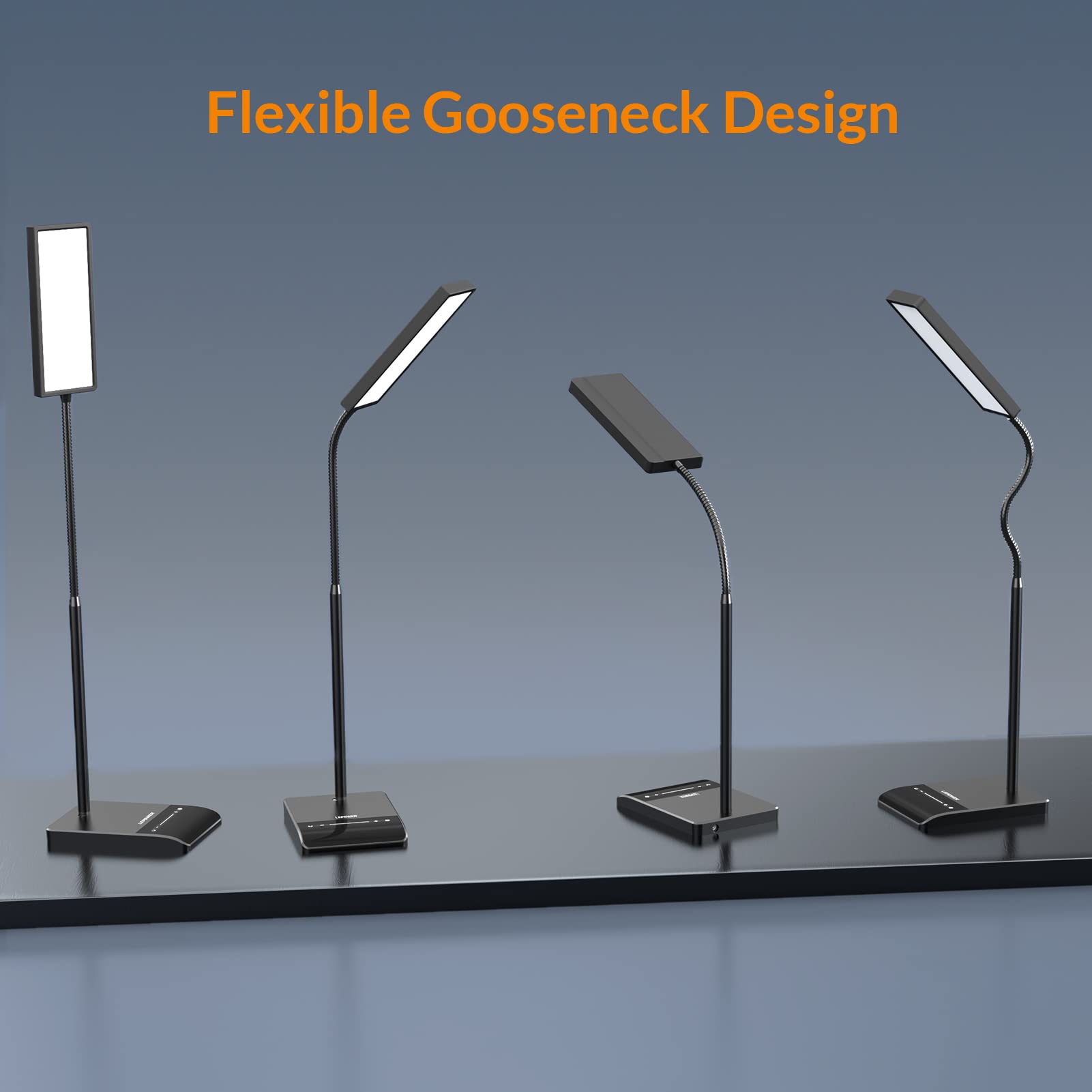 LEPOWER Desk Lamps with 50 Lighting Modes & Floor Lamp with Stepless Dimmer and 5 Color Temperatures