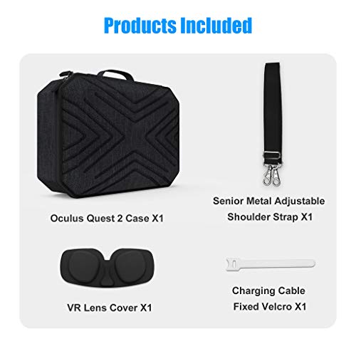 Protable Accessories for Oculus Quest 2 VR Headset Travel Carrying Case EVA Storage Bag for Oculus Quest2 VR Accessories