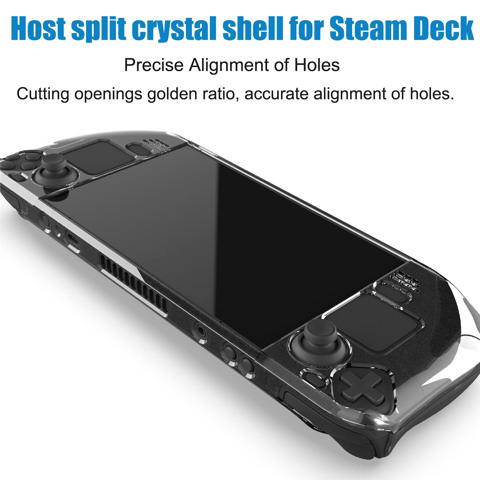 Protective Case for Steam Deck, Full Protection Steam Deck Hard PC Cover, Game Machine Protector Anti- Scratch Game Console Case Cover Compatible with Steam Deck - Clear