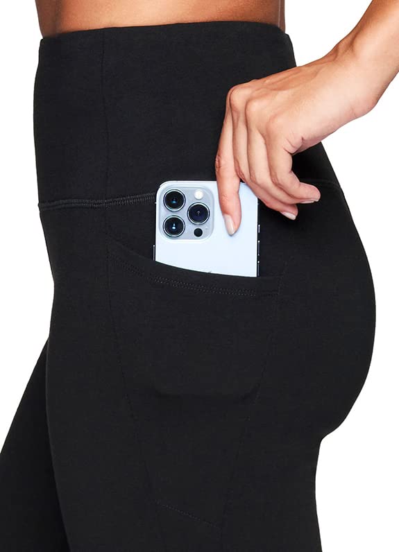 RBX Active Women's Ultra Hold Flare Bootcut Yoga Pants Interlock Black M