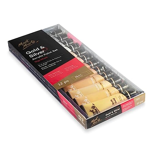 Mont Marte Gold Paint Series Set 12pc x 36ml