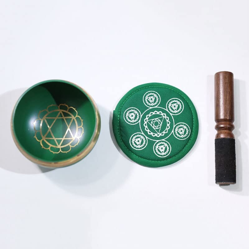 SJYDQ Solid Copper Sound Bowl Singing Tibetan Bowl Buddhism Hand Print Yoga Meditation Audio