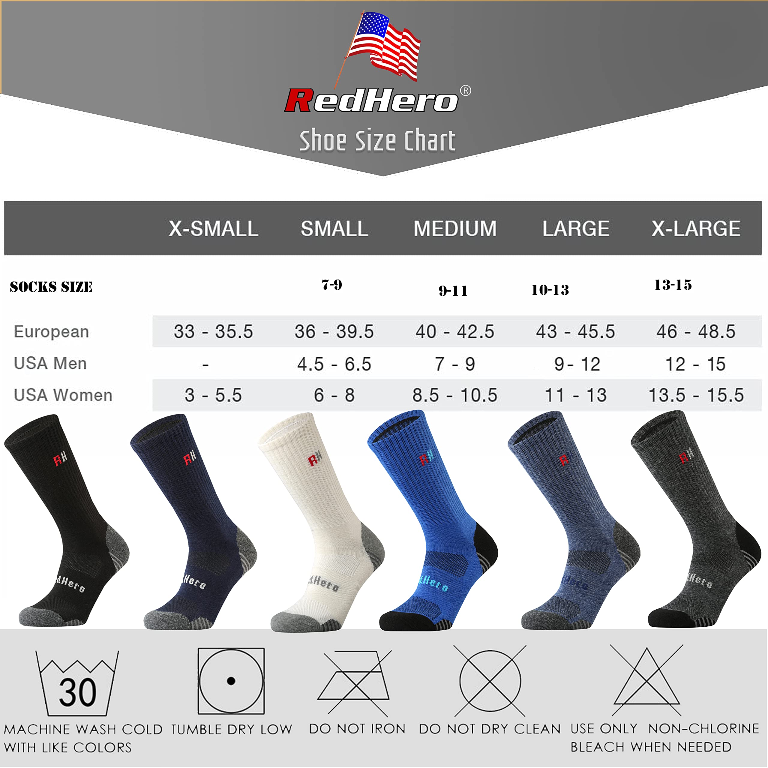 RedHero Men's Merino Wool Cushion Crew Socks for Outdoor Hiking Trekking Hike Soft Cozy Thermal Fit Moisture Control(Camel XL)