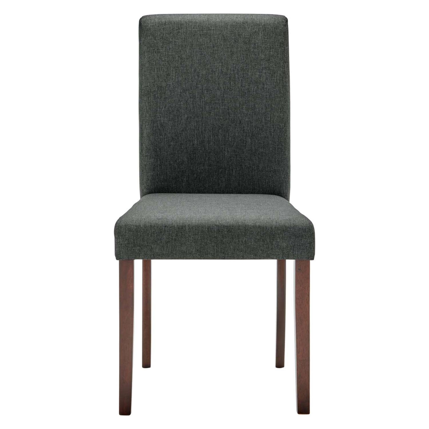 Modway Prosper Upholstered Fabric Dining Side Chair Set of 2, Gray