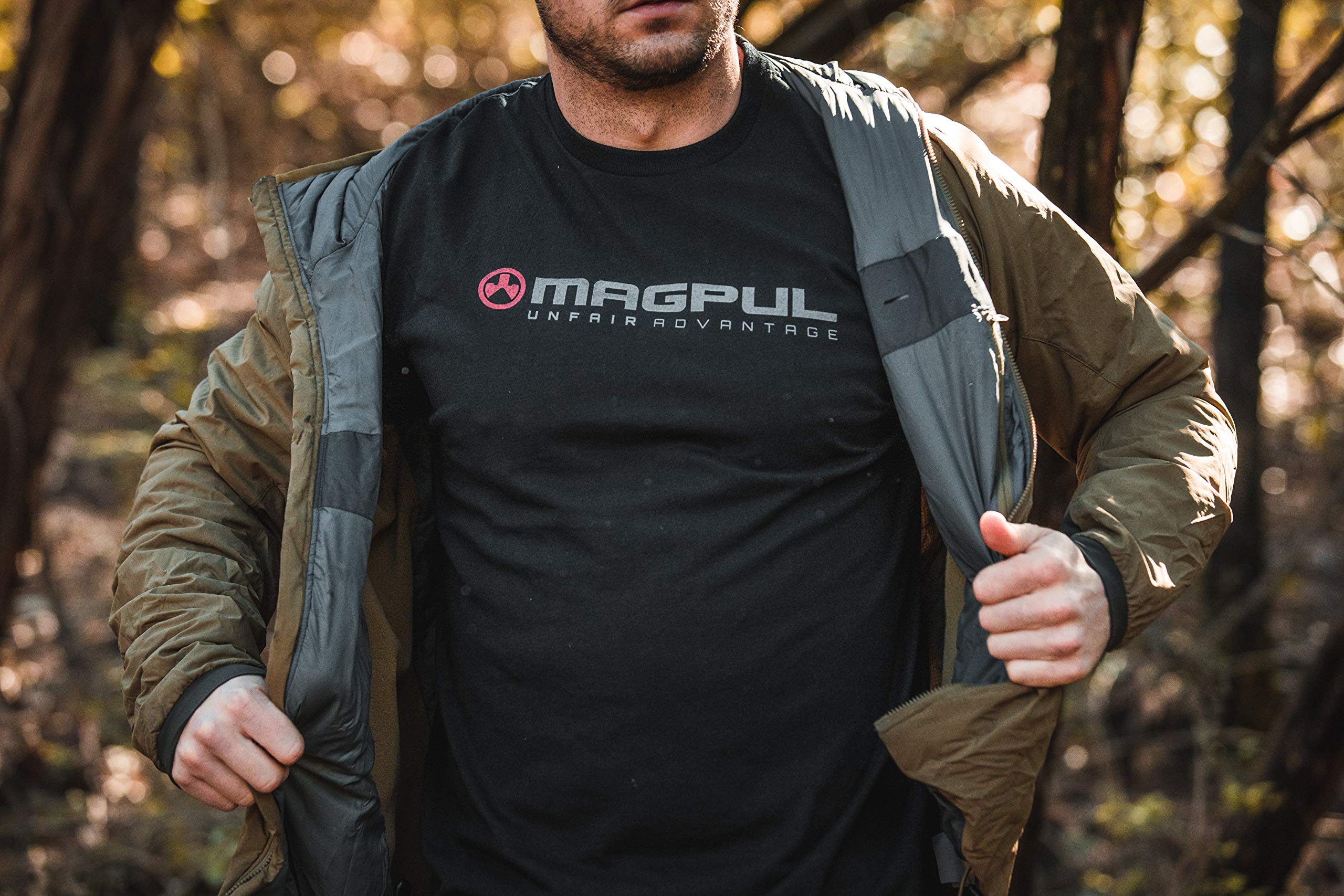 Magpul mens Crew Neck Short Sleeve T-shirt for Men Unfair Advantage Cotton T Shirt Black 3XL, Multi, 3X-Large US