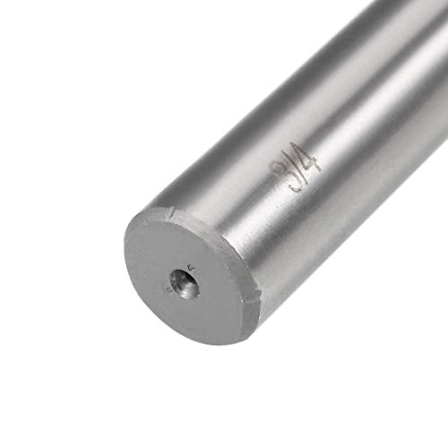 uxcell Chucking Reamer 3/4", H7 HSS Lathe Machine Reamer 6 Straight Flutes, Round Shank Milling Cutting Tool, Reaming Drill Bit for Stainless Steel Metal Hole
