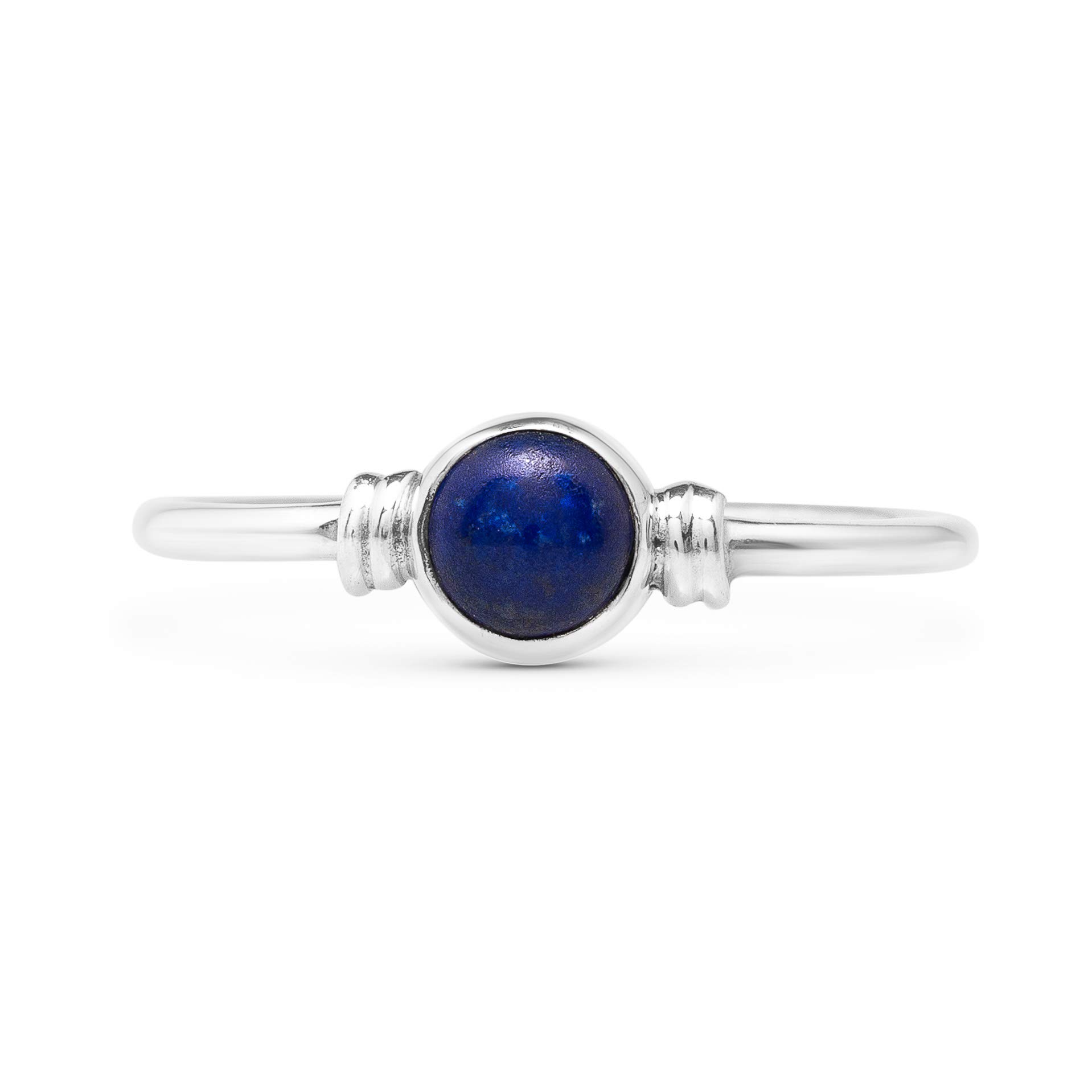 Koral Jewelry Round Lapis Lazuli Lace Delicate Ring 925 Sterling Silver Ethnic Vintage Tribal Gipsy Boho Look (9)
