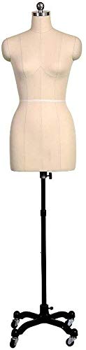 Mannequin Torso Mannequin Dress Form Torso Dressmakers Dummies Display Bust Female Tailors Dummy with Wheel Base for Clothing Jewelry Display Stand (B Small) (A S)