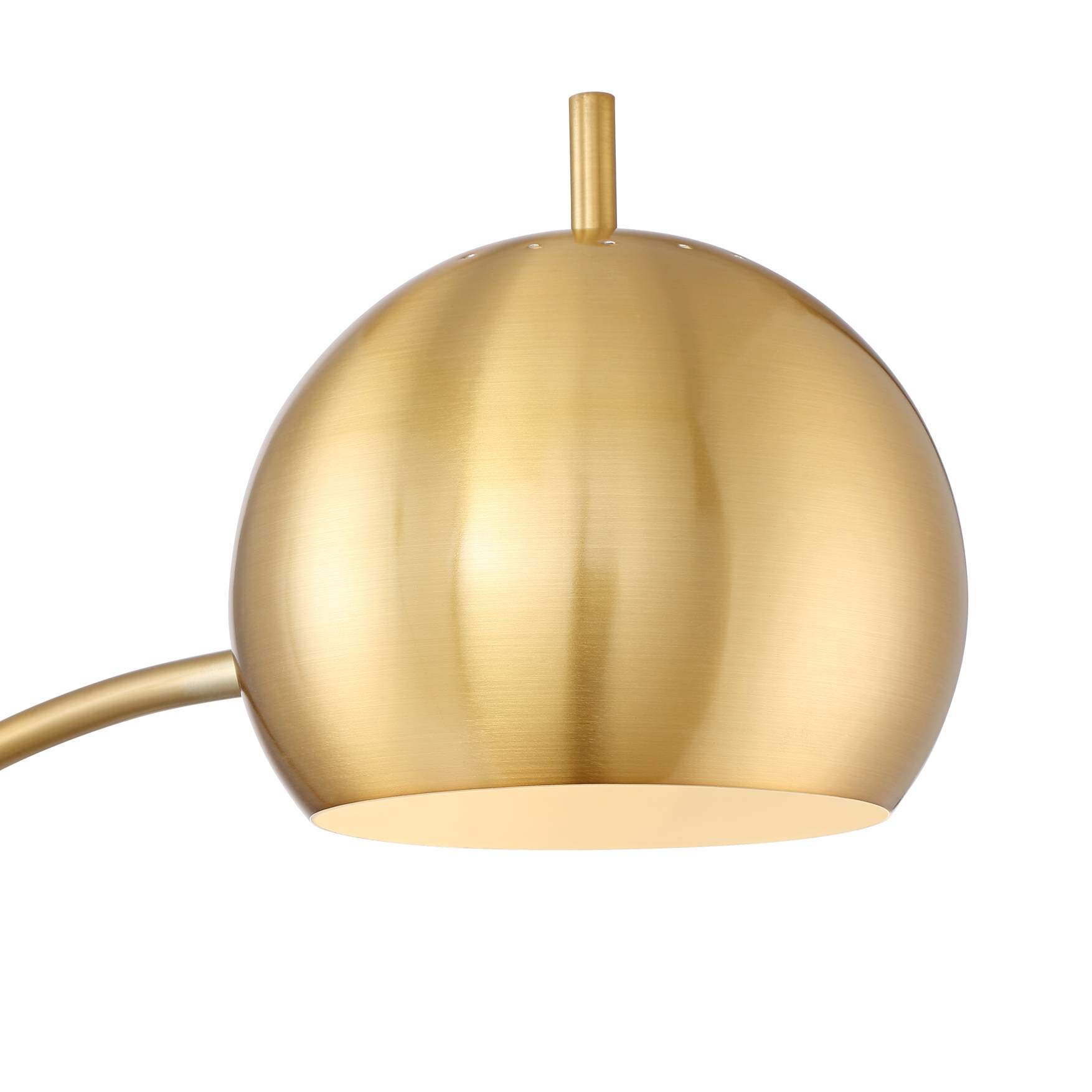 Possini Euro Design Capra Modern Chairside Arched Lamp Floor Standing 70" Tall Antique Brass Gold Swivel Head Bright Lighting Decor for Living Room Task Reading House Bedroom Home