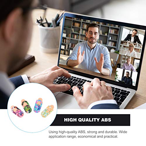 SOLUSTRE Tablet para Niños 4pcs Privacy Home Decor Slider Webcam Camera Ultra to Lid Pad Lens Flower Computer for Web Pattern Pro Tablet Laptop Cover Thin Smartphone Tablets Floral Phone Stickers