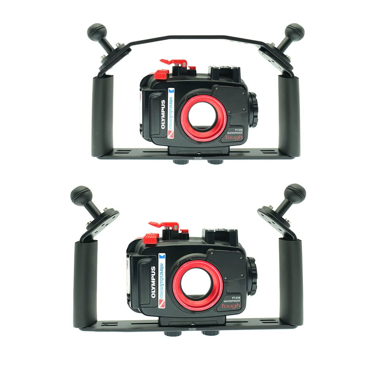 nitescuba Underwater Handle Tray Bracket Aluminum Alloy Dual Handheld Video Light Stabilizer Tray for Camera housing,Handle Grip for gopro Set up Works for Hero 10,Action Camera