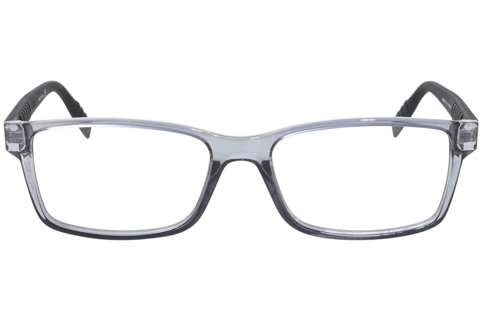 Montblanc Rectangular Eyeglasses MB0066O 003 Transparent Gray/Matte Black 56mm 0066