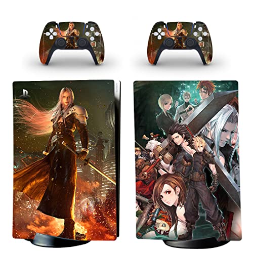 Oumaga Ps5 Skins Ps5 Stickers Ps5 Stickers Compatible with Playstation 5 Game Consoles Ps5 Controllers final fantasy