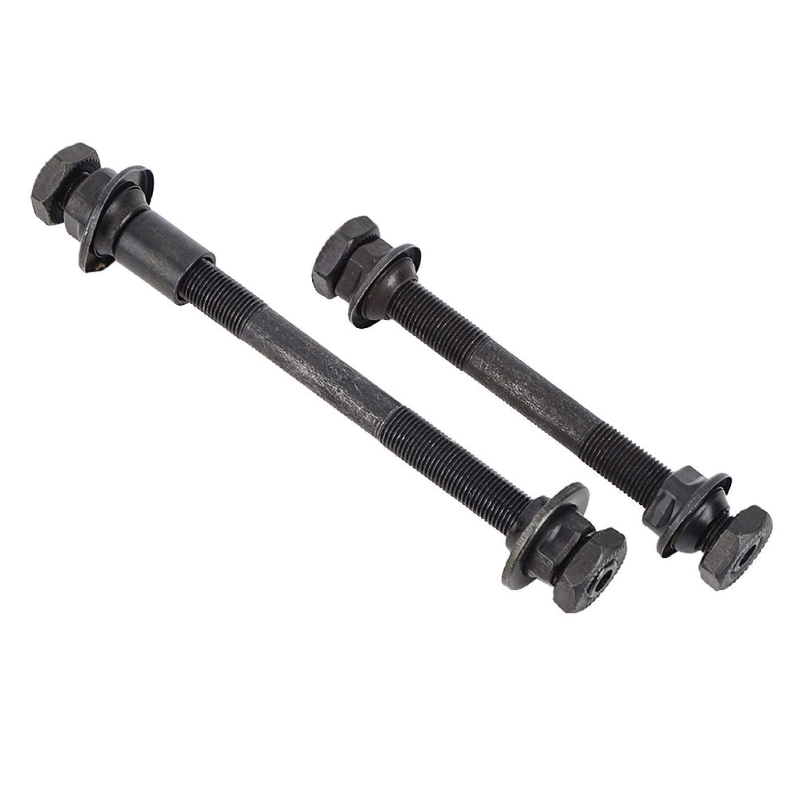 Liccx Durable Steel Front axle Rear axle,1 Pair Front and Rear Shaft,Hollow Hub Front and Back Axles Bike axles Bicycle Supplies
