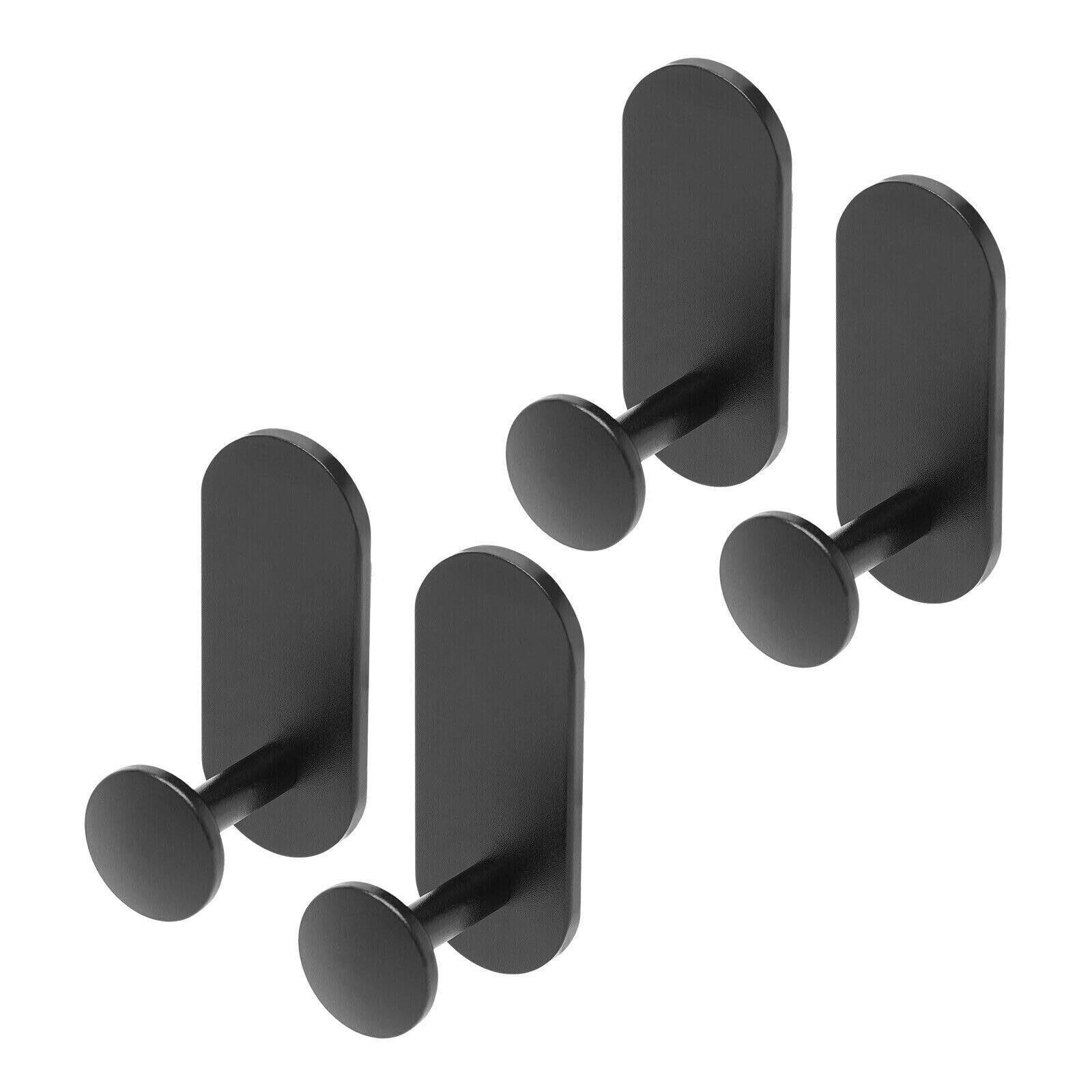 MANULOOT 4pcs Adhesive Hooks Towel Hooks, Adhesive Towel Hooks, Shower Hooks for Inside Shower, Key Towel Coat Wall Hook, Adhesive Hooks, Stick on Hooks for Hanging | US Stock