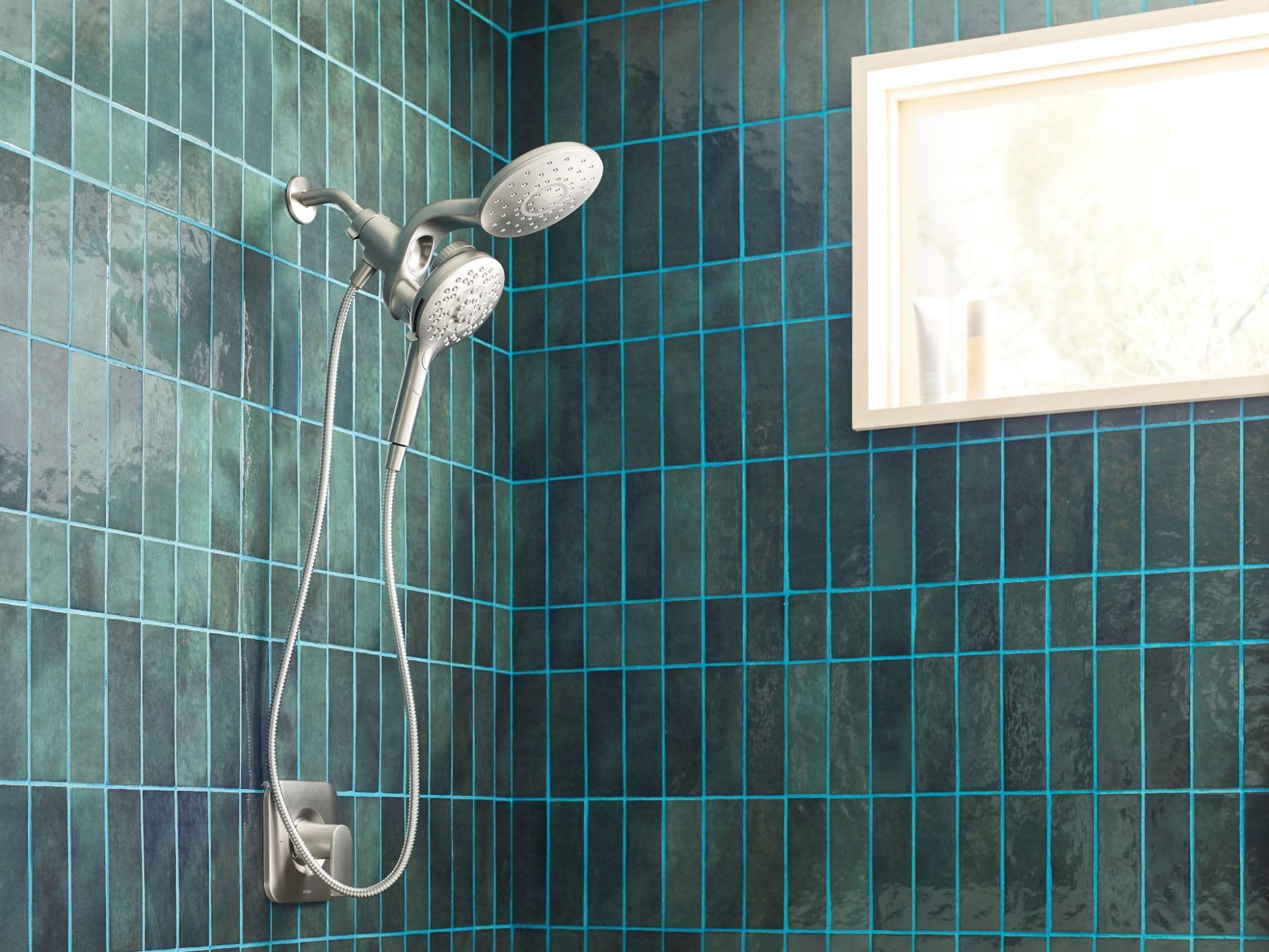 Moen IN208C2SRN Aromatherapy Combination Handshower and Rainshower with INLY Shower Capsules, Spot Resist Brushed Nickel