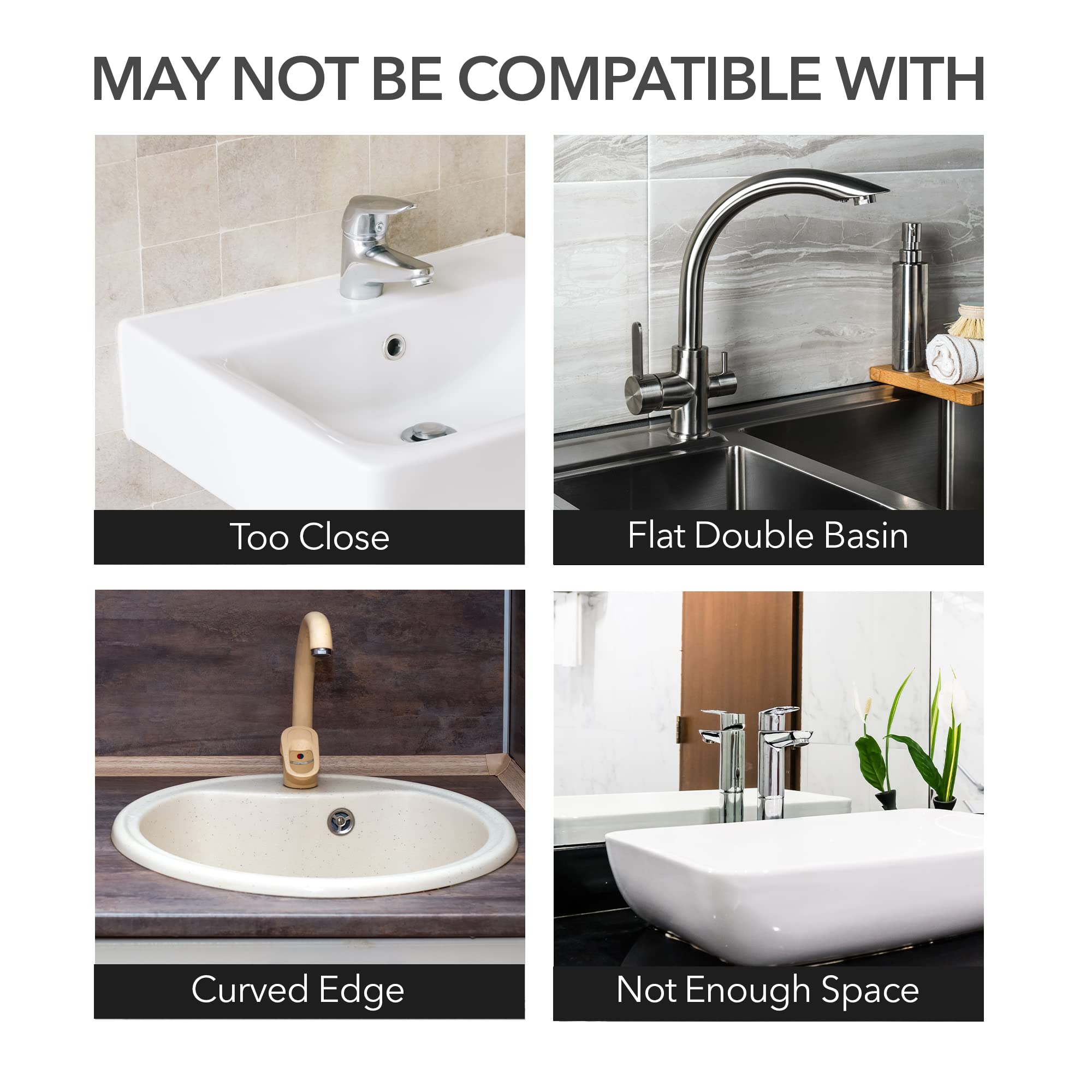 Silicone Faucet Mat- Kitchen & Bathroom Accessories, Kitchen & Bathroom Must haves, faucet drip catcher, Kitchen and bathroom Gadgets, Sink protector for sink, Foldable Silicone Splash Guard (Gray)